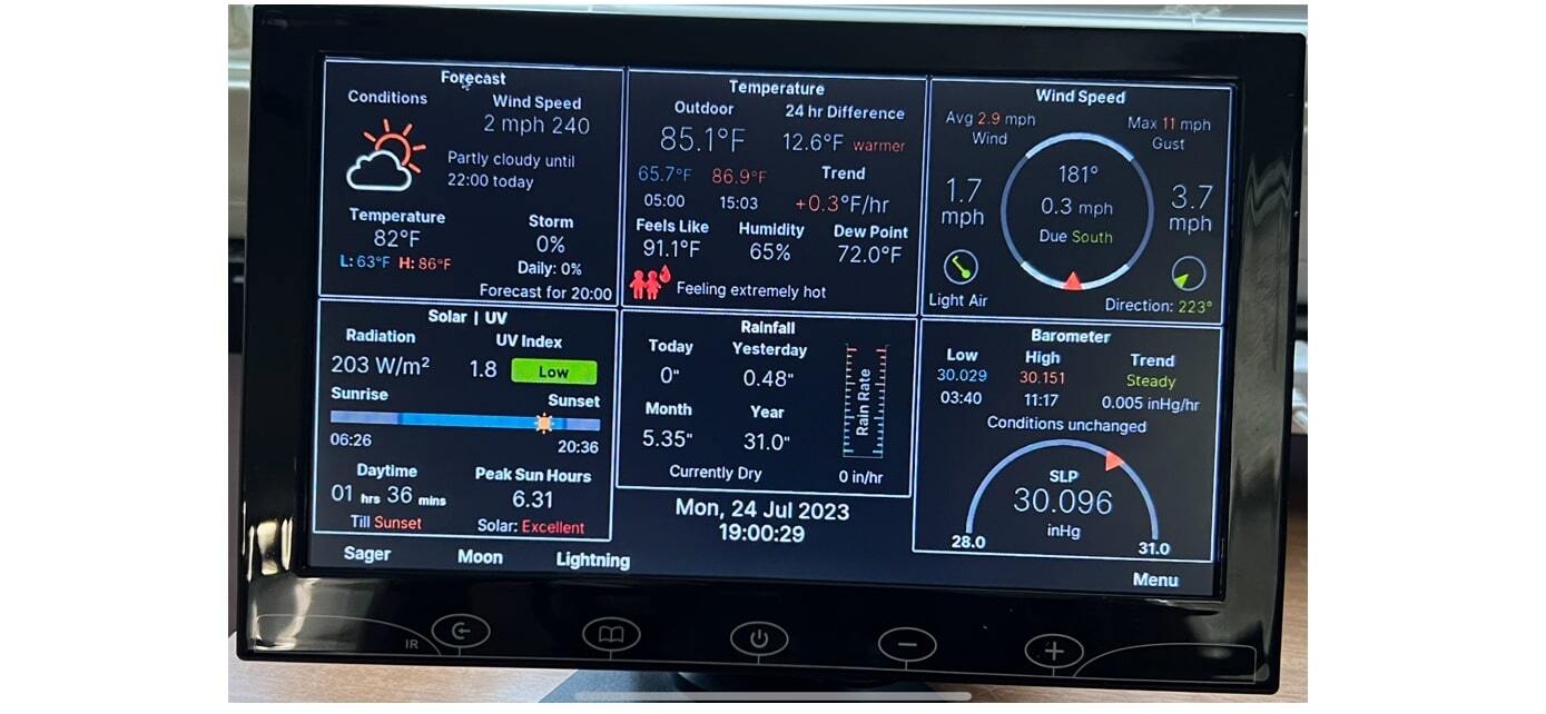 10'' NON Touch Screen Display | Pi Console Weather Display - Tempest